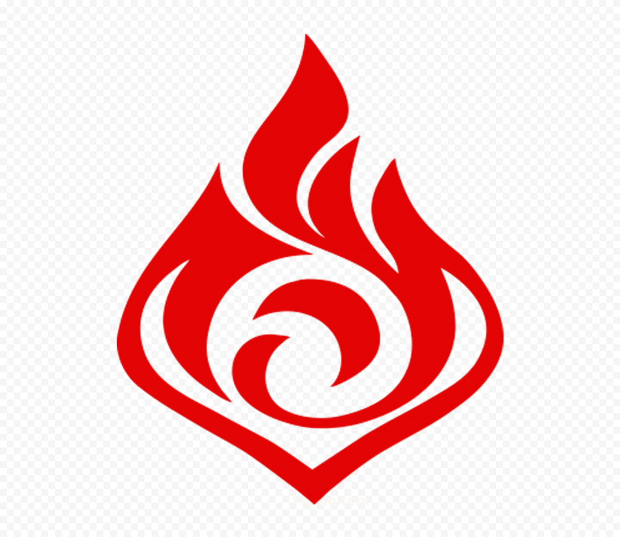 Genshin Impact Game Red Logo Symbol No background | Pxpng