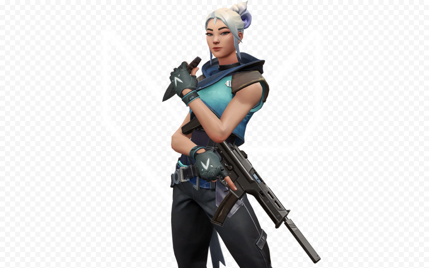 HD Jett Agent Character With Valorant Neon Logo PNG | Pxpng