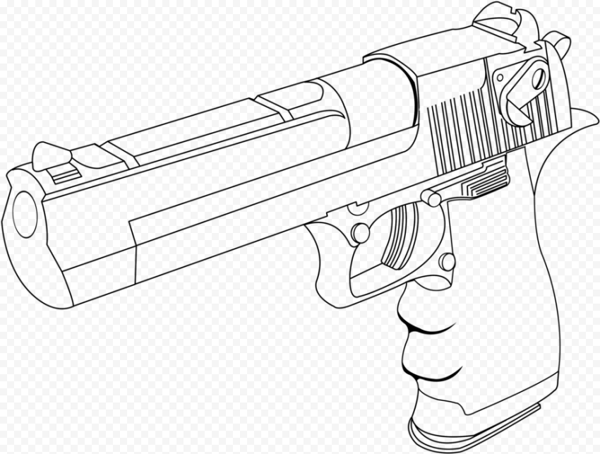 Vulture Clipart Desert Eagle Desert Eagle Gun Drawing, HD Png Download ...