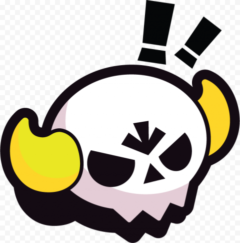 BRAWL STARS GAME LOGO SKULL HEAD PNG | Pxpng