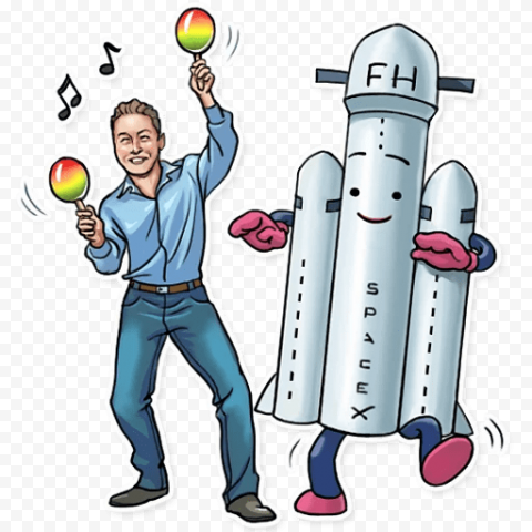 Sticker Telegram, Musk Stick, sticker, cartoon, party png | Pxpng