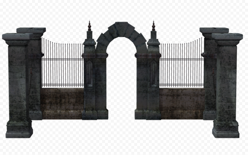 Black Steel Gate Transparent PNG | Pxpng