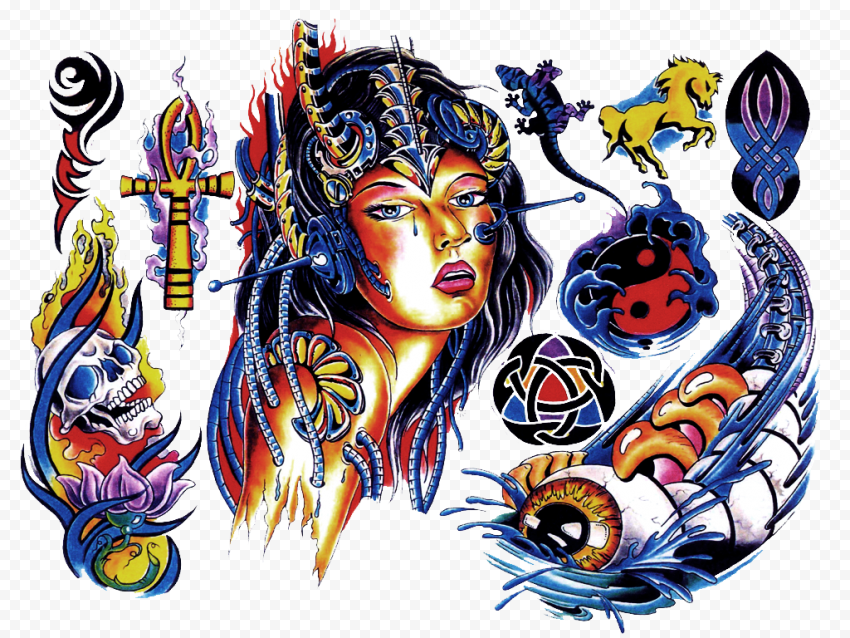 Color Tattoo PNG Pic | Pxpng