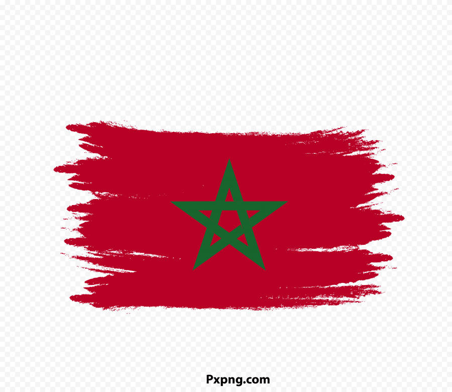HD PNG Morocco Flag With Brush Transparent Image | Pxpng