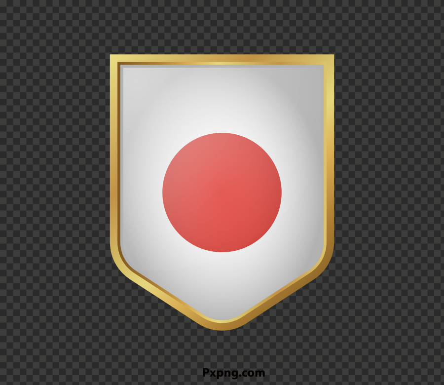 HD 3D japan flag vector with gold PNG Image | Pxpng
