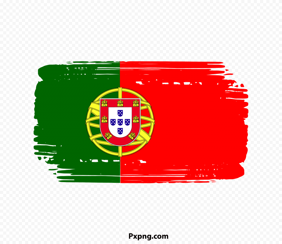 HD portugal flag painted brush transparent Background Image | Pxpng