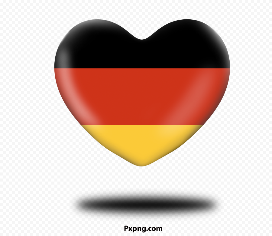 HD Germany Flag Heart Shape PNG | Pxpng
