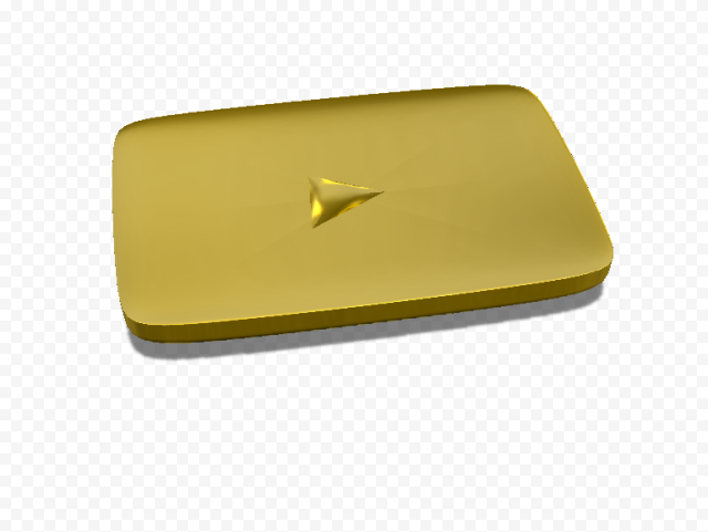 YOUTUBE Gold Play Button PNG Image | Pxpng