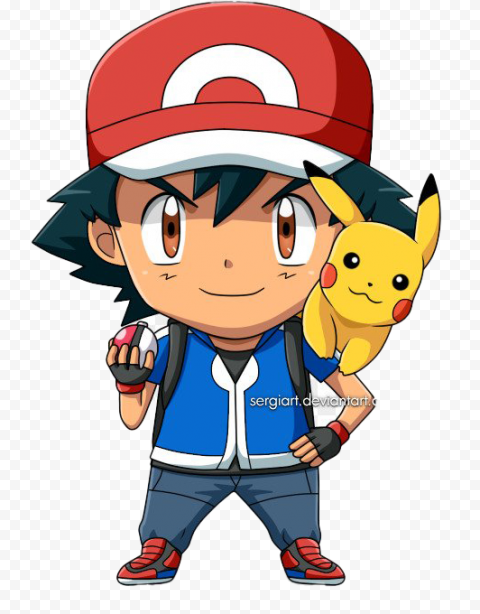 character Pokemon Ash Ketchum PNG Transparent Image | Pxpng